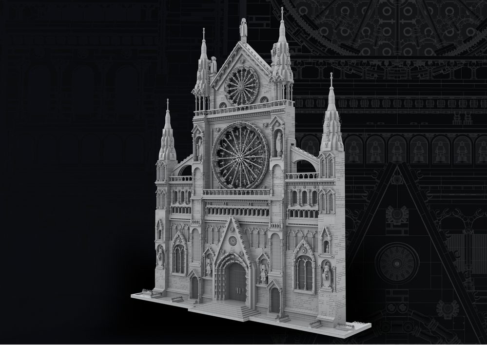 LEGO MOC Gothic Cathedral Facade by czlaczi81 | Rebrickable - Build ...