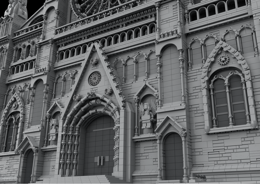 LEGO MOC Gothic Cathedral Facade by czlaczi81 | Rebrickable - Build ...