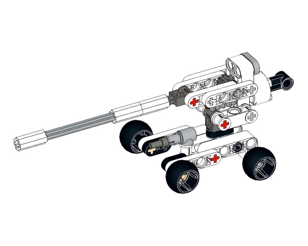 LEGO MOC Anti-Aircraft Cannon by NARP | Rebrickable - Build with LEGO