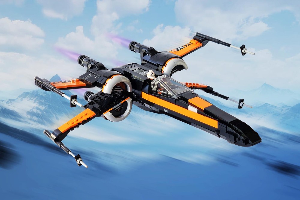 LEGO MOC Poe Dameron's T-70 Xwing Fighter by EDGE OF BRICKS | Rebrickable - Build with LEGO