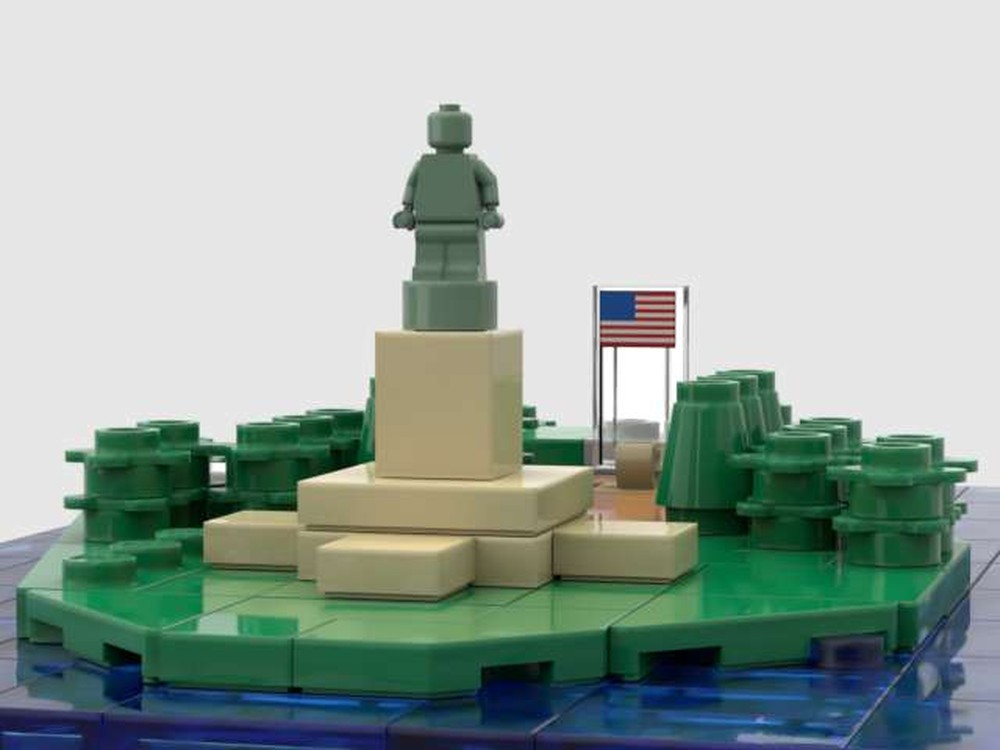 LEGO MOC-199942 nano Liberty Island by ej76az | Rebrickable - Build ...