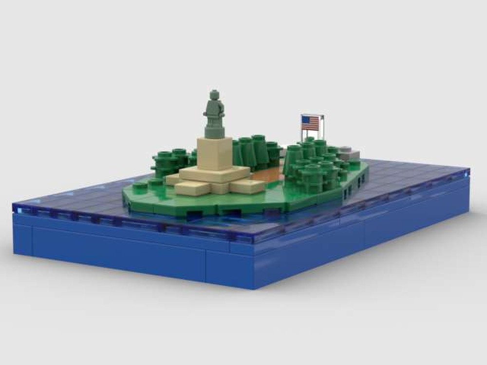 Lego Moc Nano Liberty Island By Ej76az Rebrickable Build With Lego