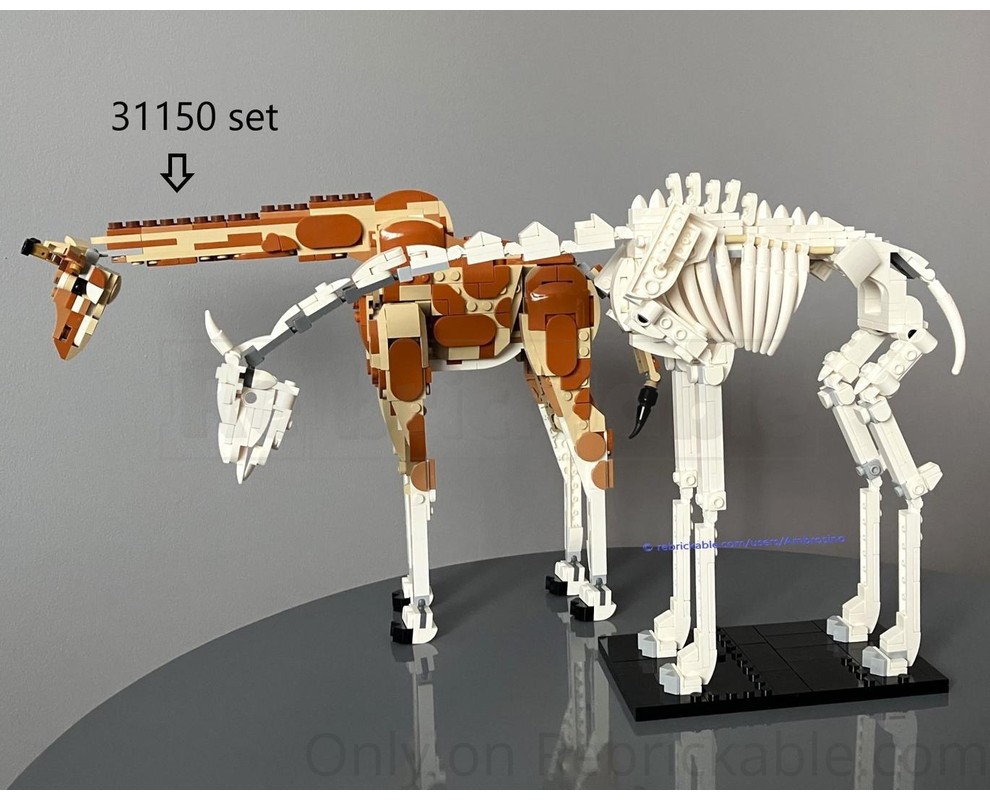 LEGO MOC Giraffe skeleton by Ambrosino | Rebrickable - Build with LEGO