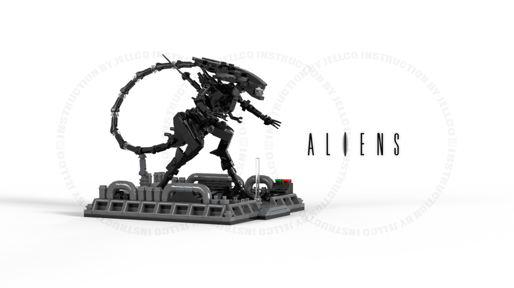 Lego Moc Aliens Micro Diorama Series Xenomorph Queen By Jellco