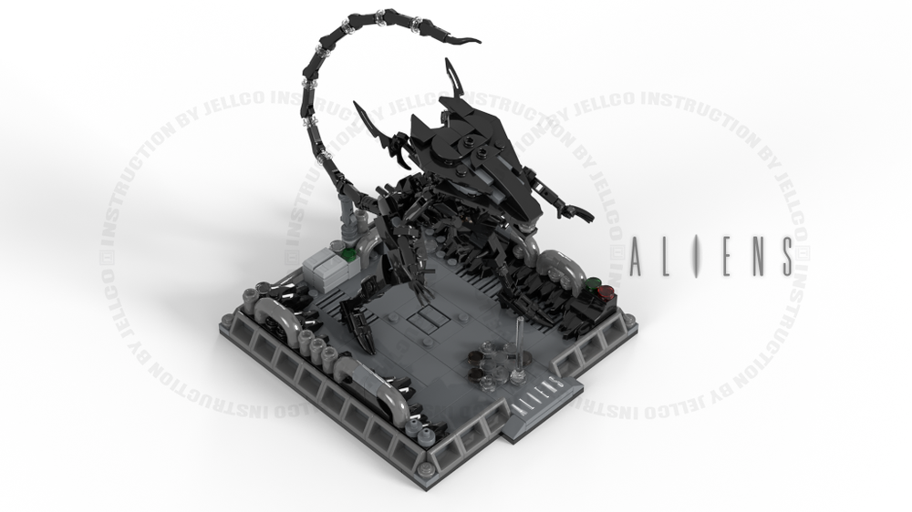 Lego Moc Aliens Micro Diorama Series Xenomorph Queen By Jellco