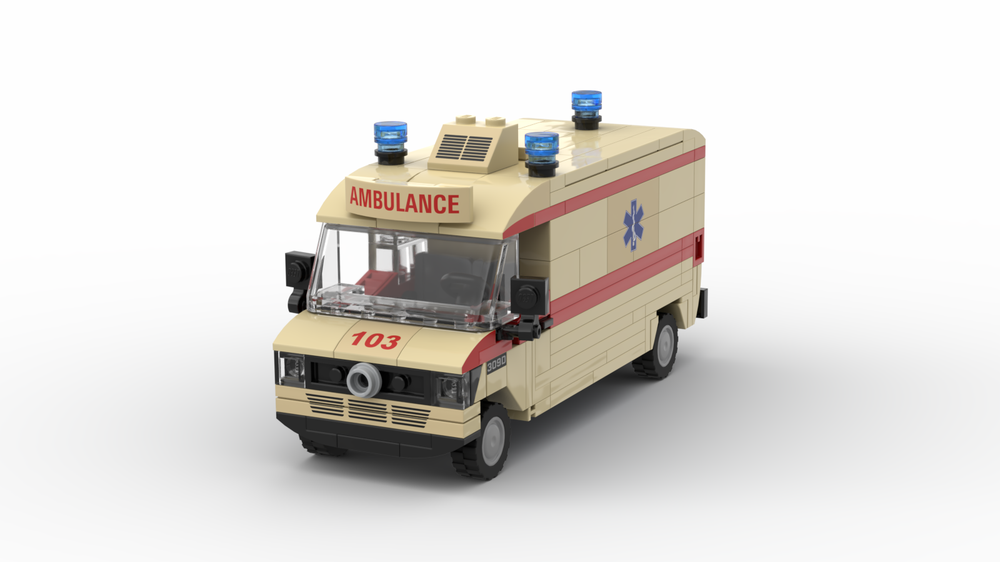 LEGO MOC 1989 Mercedes-Benz 309D (T1) ambulance van by BRSBricks ...