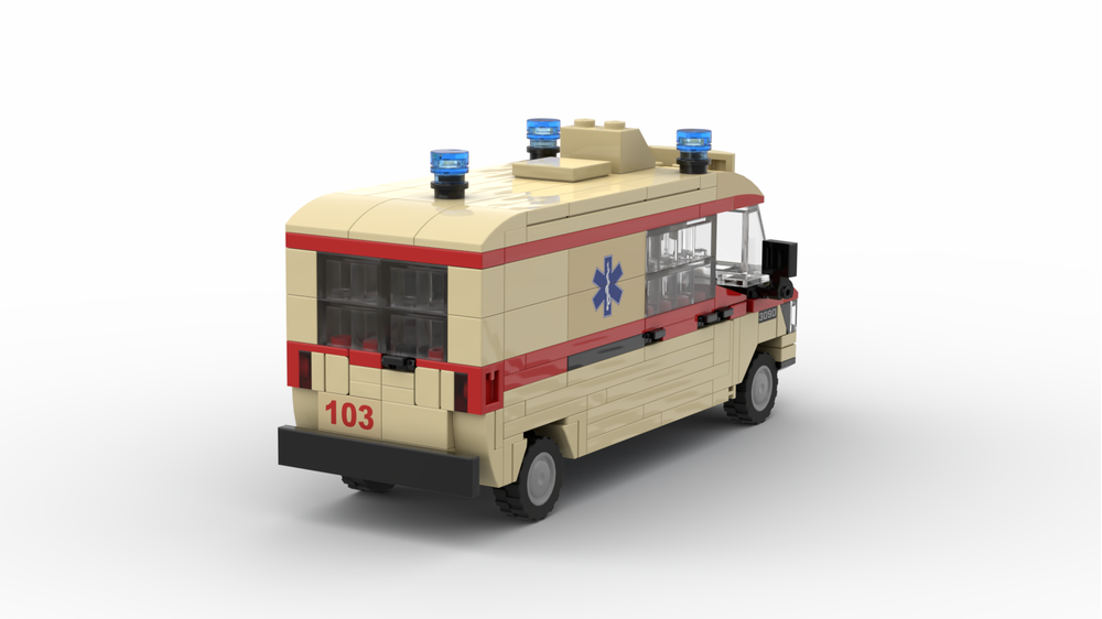 LEGO MOC 1989 Mercedes-Benz 309D (T1) ambulance van by BRSBricks ...