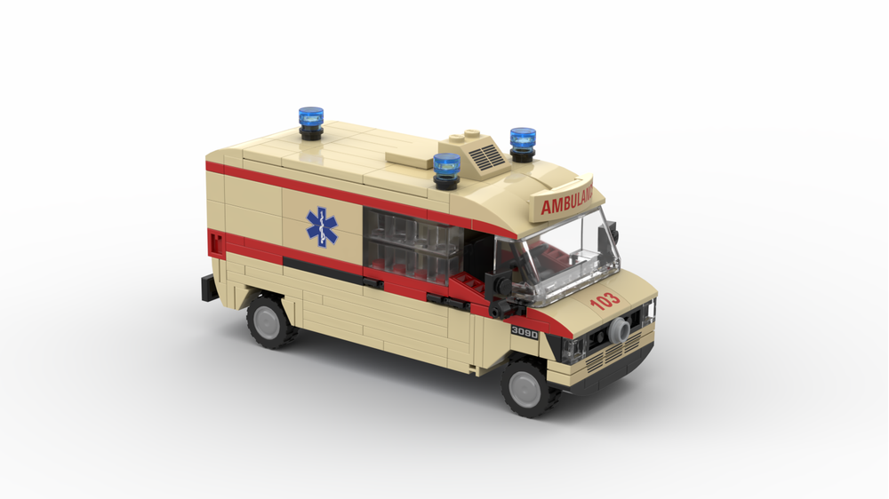 LEGO MOC 1989 Mercedes-Benz 309D (T1) ambulance van by BRSBricks ...