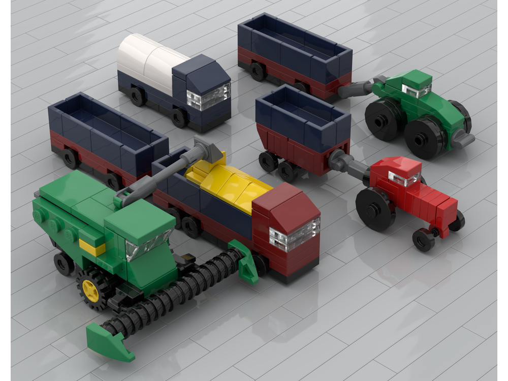 LEGO MOC Farm and Harvester (microscale) by Nirvanese | Rebrickable ...