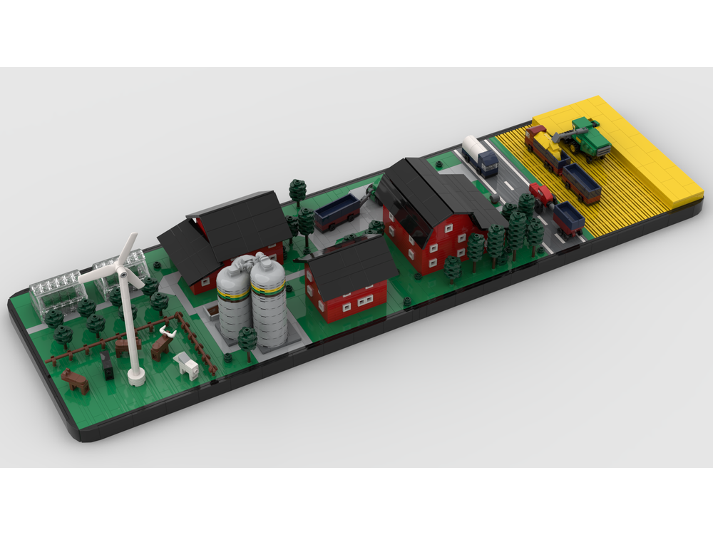 LEGO MOC Farm and Harvester (microscale) by Nirvanese | Rebrickable ...