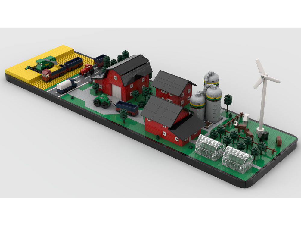 LEGO MOC Farm and Harvester (microscale) by Nirvanese | Rebrickable ...