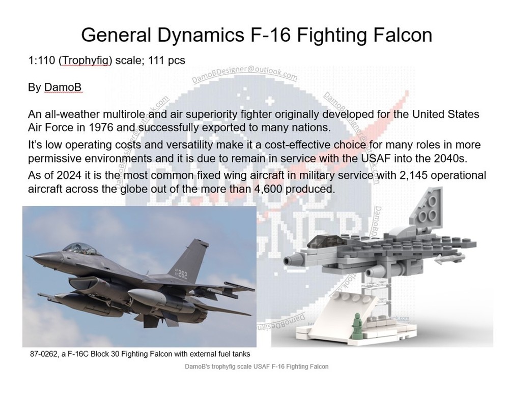 Lego Moc Usaf General Dynamics F 16 Fighting Falcon By Damob