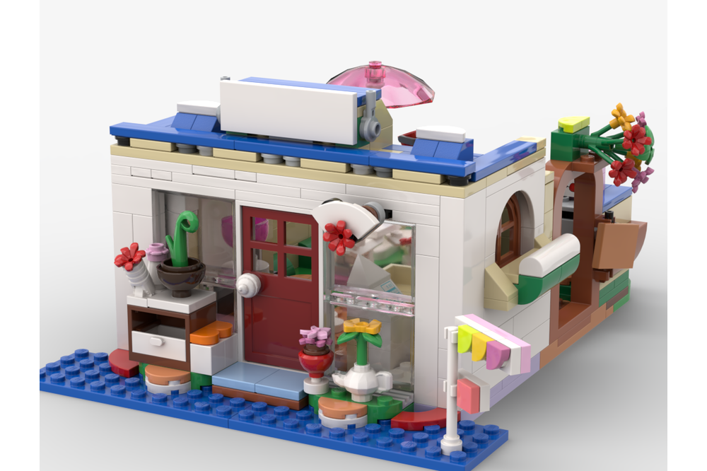 Lego Moc Flower Cafe By Eva001 Rebrickable Build With Lego
