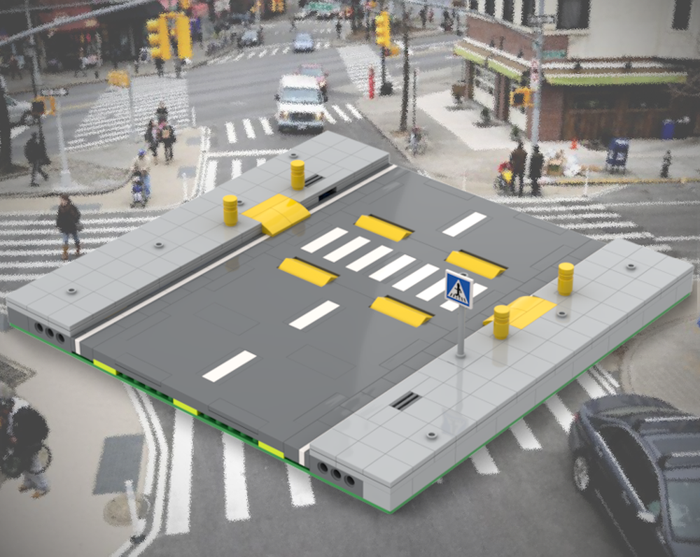 LEGO MOC MILS Road - Straight Crosswalk by Brickland Hills ...