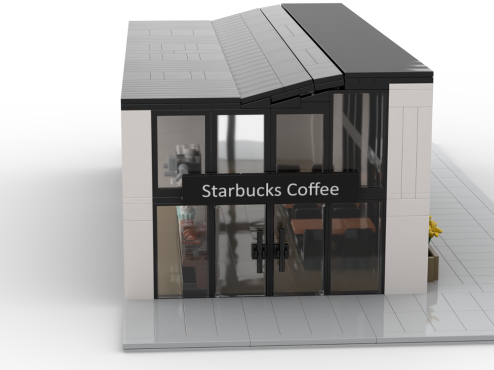 Lego Moc Starbucks By Yourdailybrick Rebrickable Build With Lego