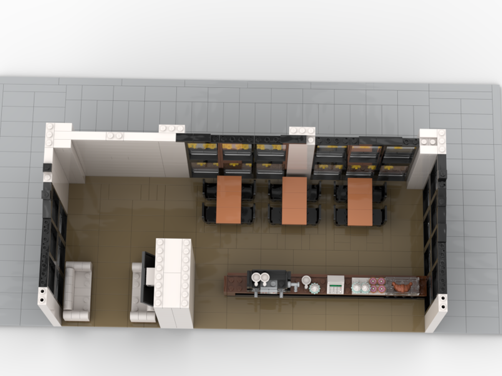 Lego Moc Starbucks By Yourdailybrick Rebrickable Build With Lego