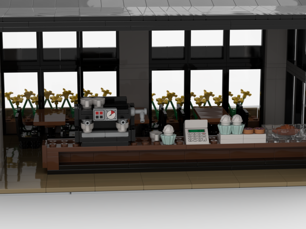 Lego Moc Starbucks By Yourdailybrick Rebrickable Build With Lego