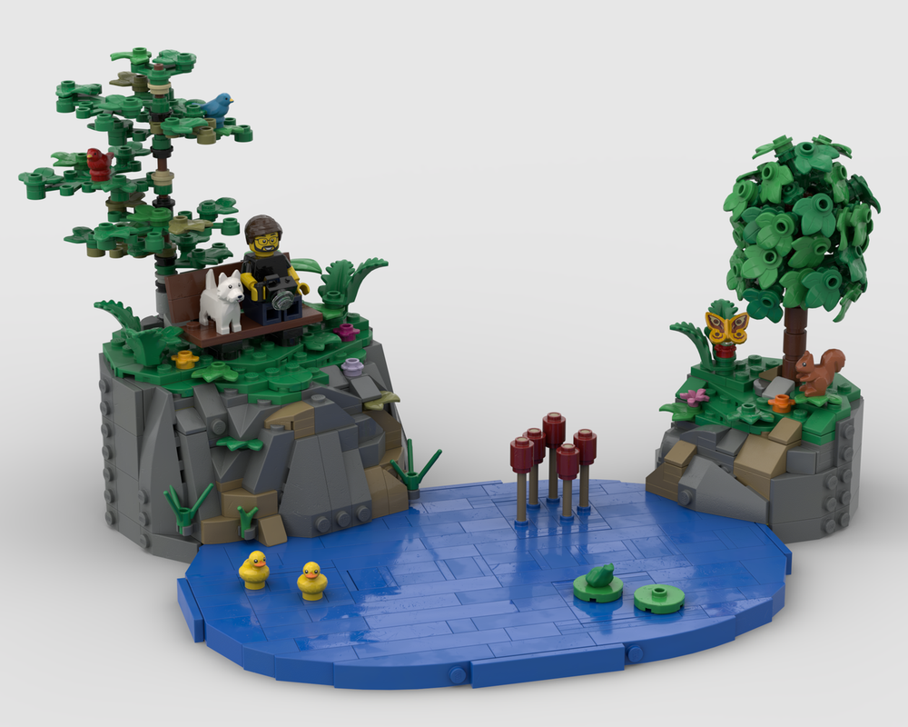 LEGO MOC A Bench on a Lake by Rovivruselos | Rebrickable - Build with LEGO