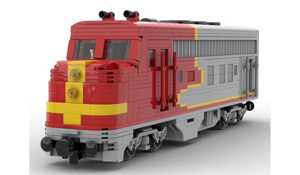 LEGO MOC Locomotive Diesel - EMD F7 Santa Fe - MOC by Mimi68 ...