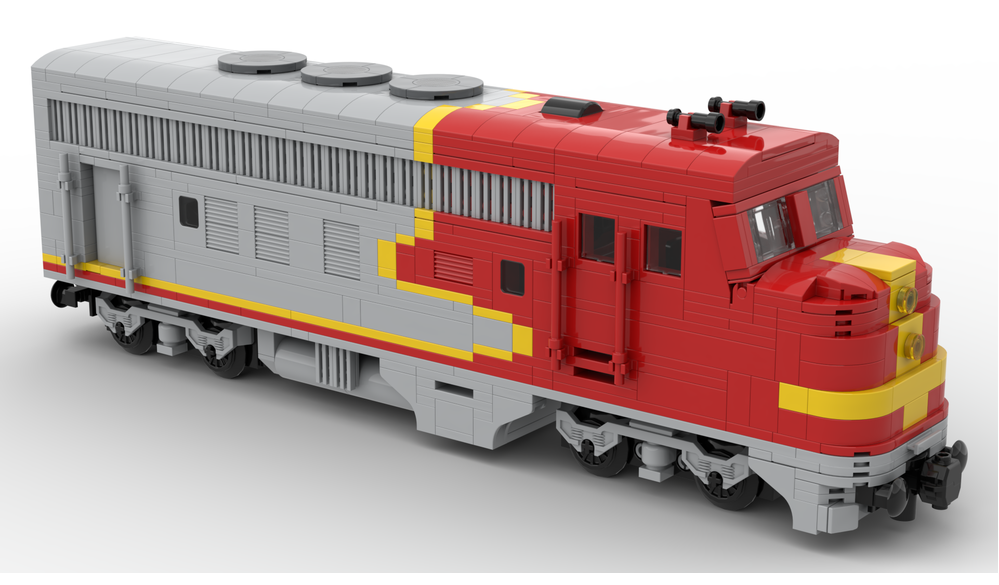 LEGO MOC Locomotive Diesel - EMD F7 Santa Fe - MOC by Mimi68 ...