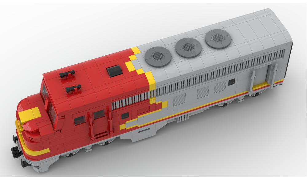 LEGO MOC Locomotive Diesel - EMD F7 Santa Fe - MOC by Mimi68 ...
