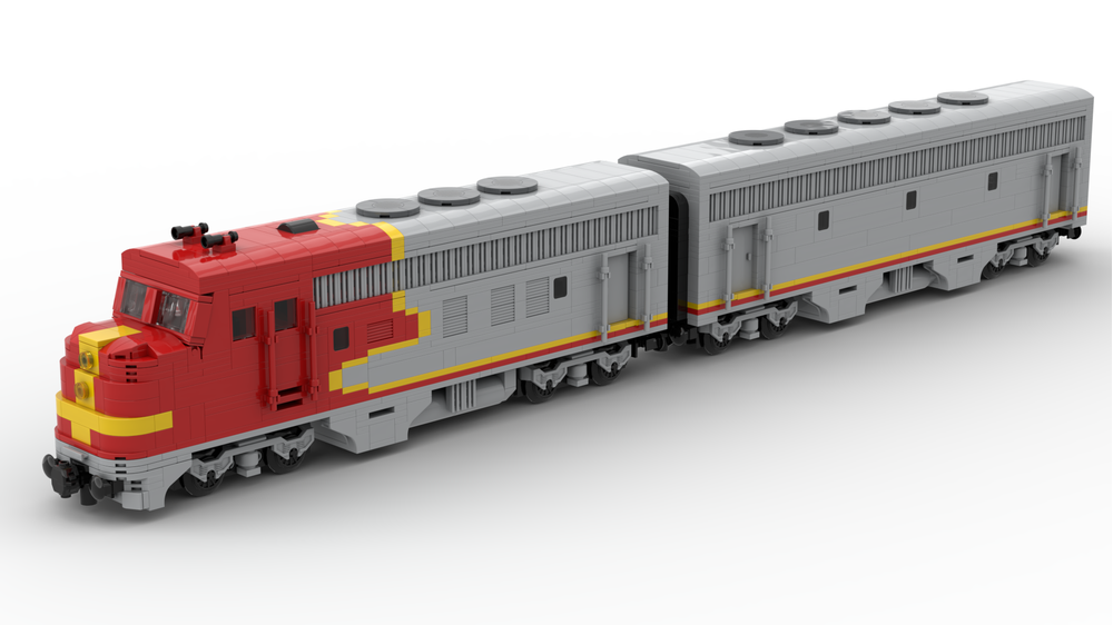 LEGO MOC-200223 Locomotive Diesel - EMD F7 Santa Fe - MOC by Mimi68 ...