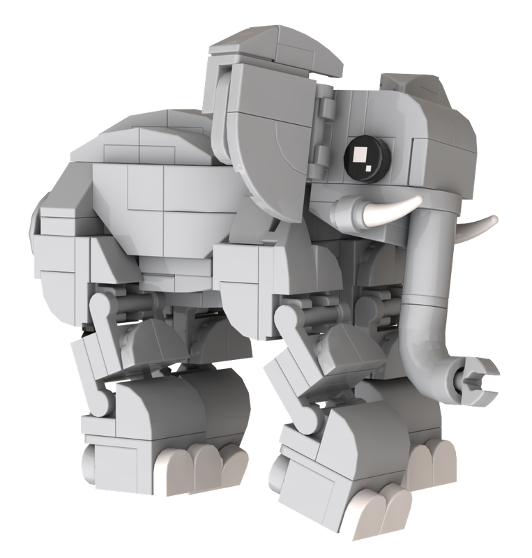 LEGO MOC posable Elephant by scruu | Rebrickable - Build with LEGO