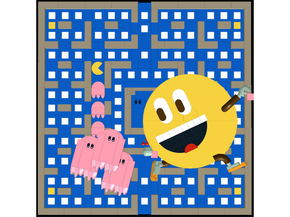Lego Moc Pac Man For Atari By Utm1996 Rebrickable Build With Lego