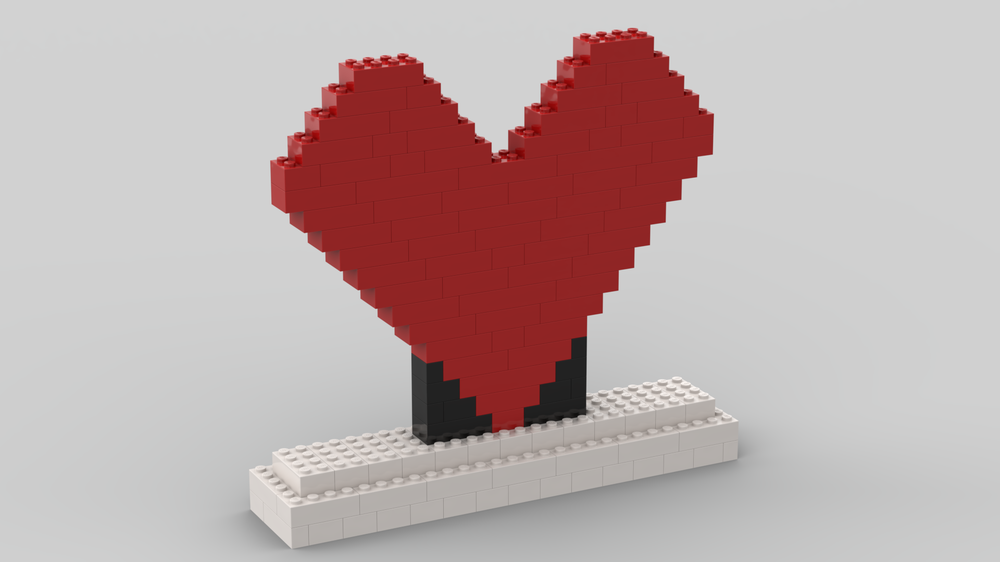 LEGO MOC Simple heart with stand by Thomasbrickworks | Rebrickable ...