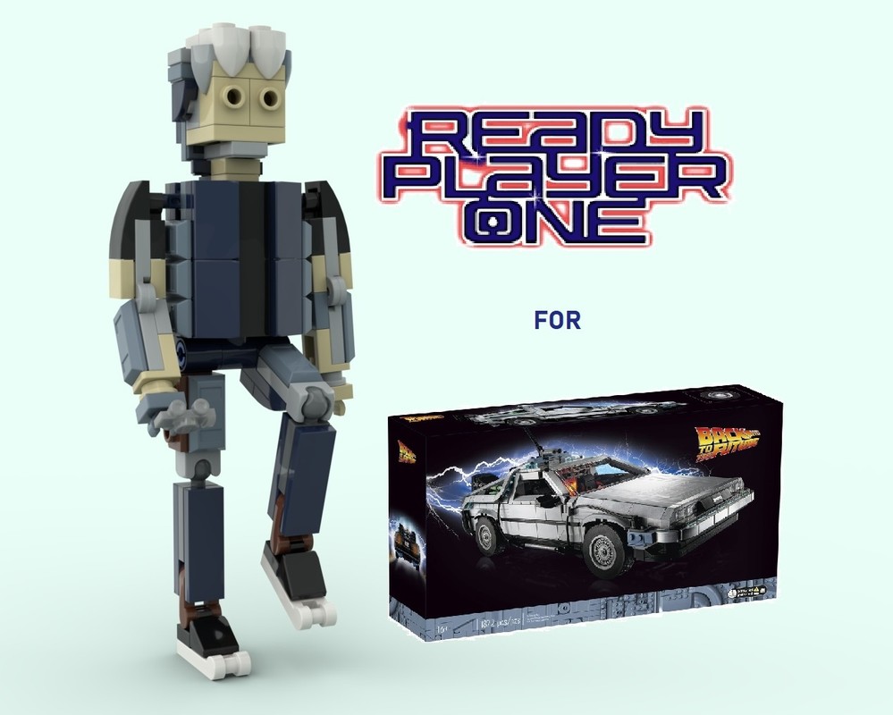 LEGO MOC Ready player one - Parzival for DeLorean 10300 Time machine ...