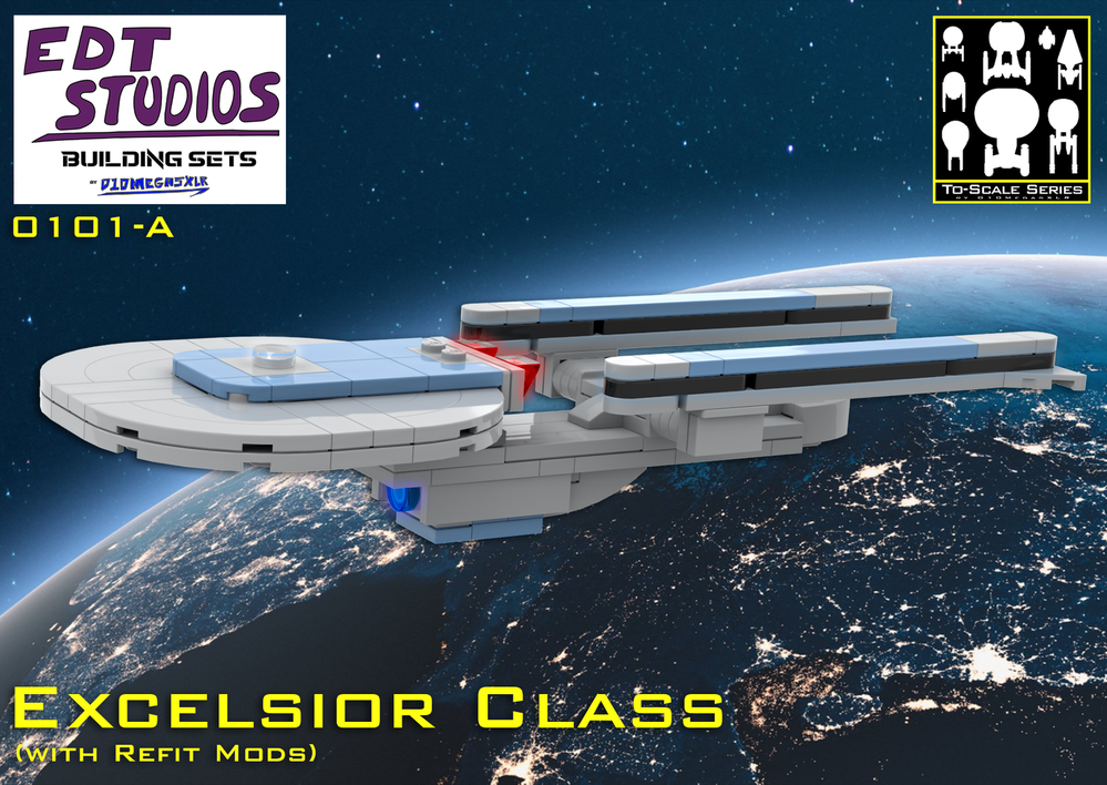 LEGO MOC Excelsior Class (with Refit Mods) by D10MegasXLR | Rebrickable ...