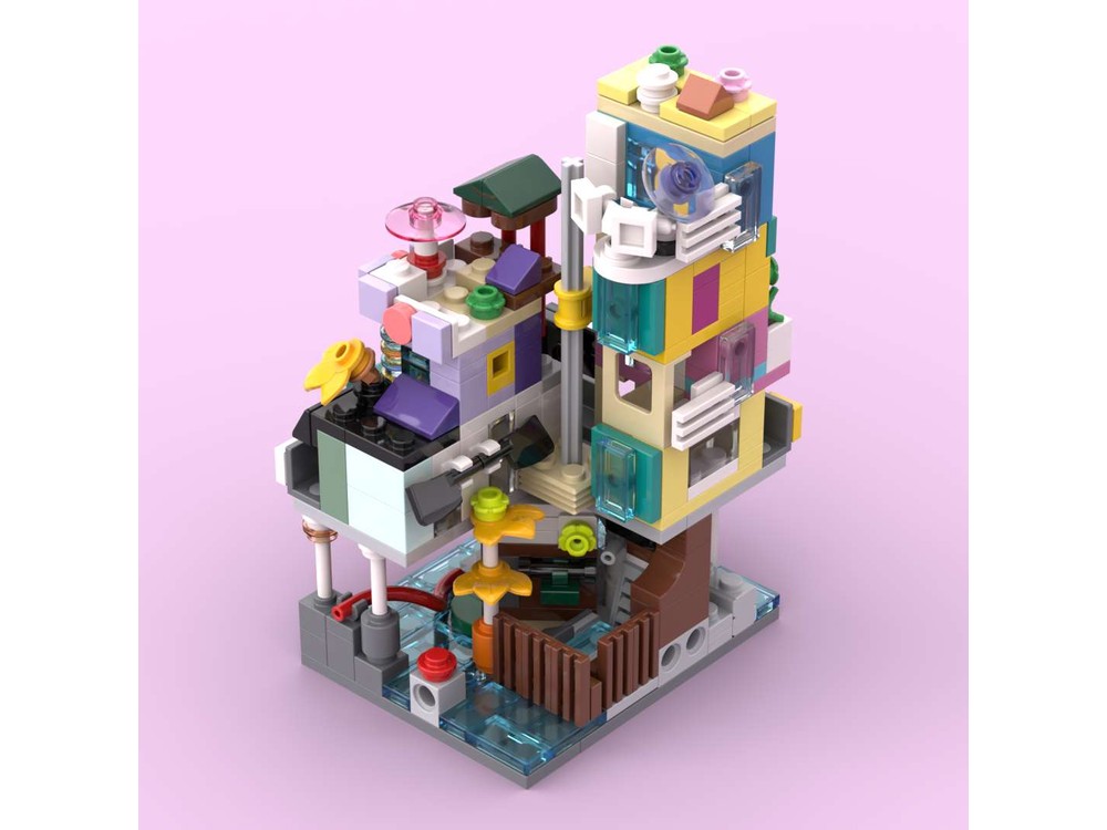 LEGO MOC Mini Ninjago City Apartments by icedragonj | Rebrickable ...