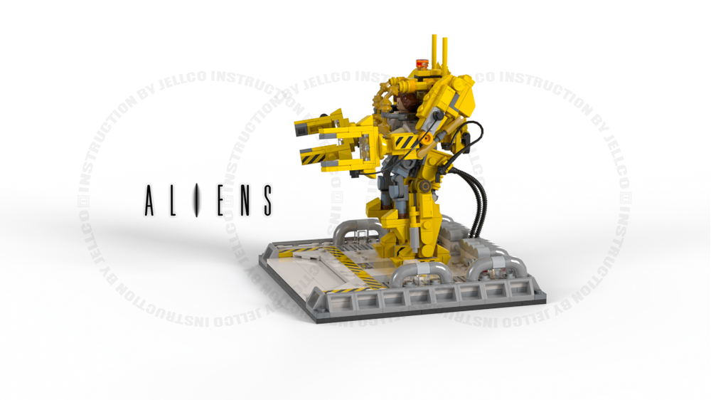 Lego Moc Aliens Micro Diorama Series P 5000 Powered Work Loader With