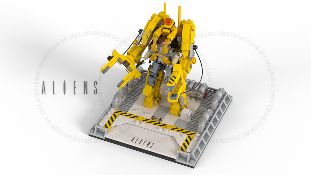 Lego Moc Aliens Micro Diorama Series P 5000 Powered Work Loader With