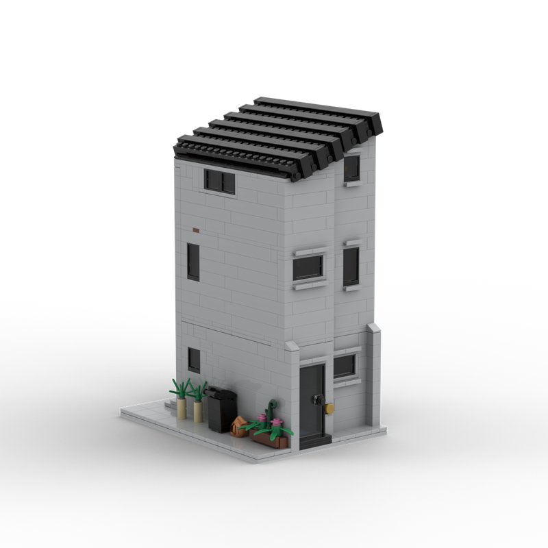 LEGO MOC Narrow Row House by mocubator | Rebrickable - Build with LEGO