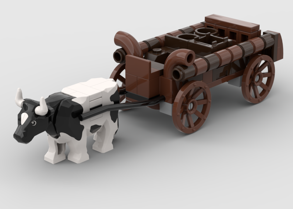 LEGO MOC cow supplies wagon by lunabean | Rebrickable - Build with LEGO