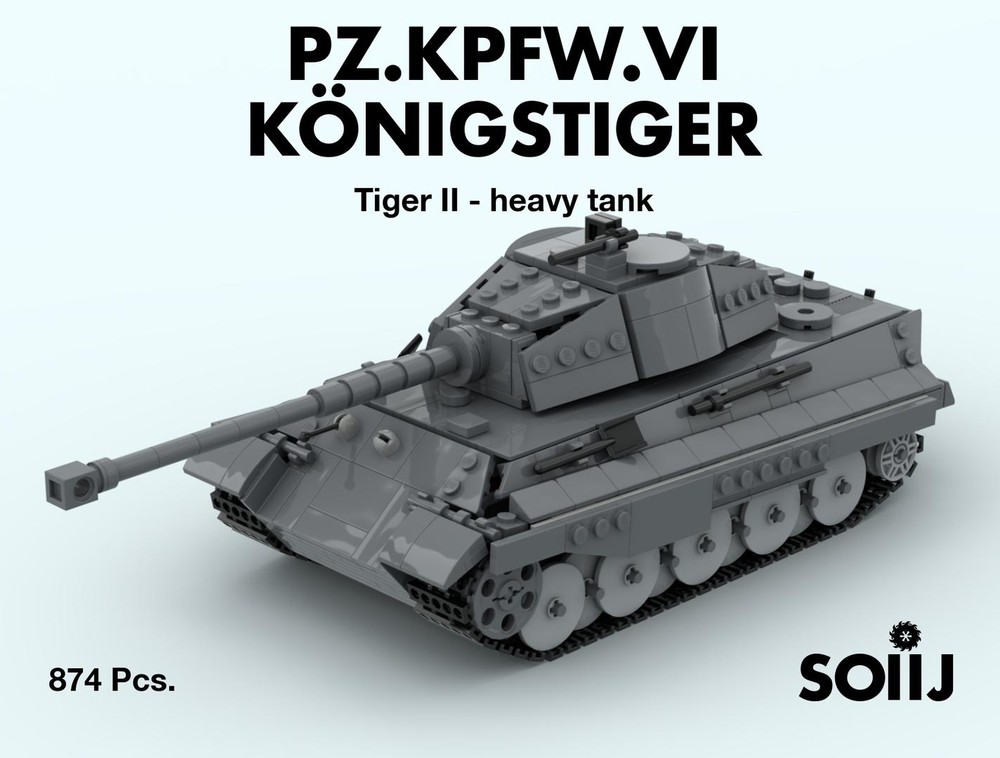 LEGO MOC Panzerkampfwagen VI Königstiger H (Sd.Kfz.182) - Heavy tank 1: ...