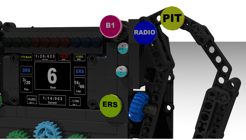 LEGO MOC-200442 Formula 1 steering wheel by Bricksideas | Rebrickable ...