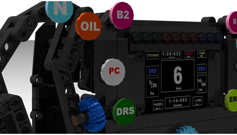 LEGO MOC-200442 Formula 1 steering wheel by Bricksideas | Rebrickable ...