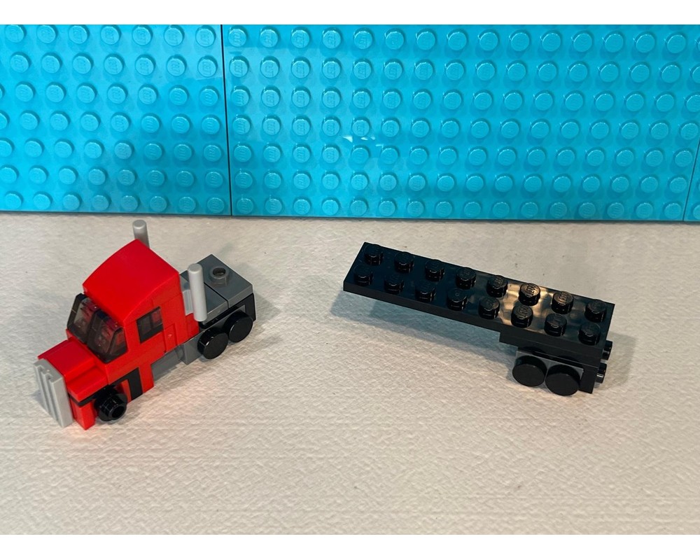 LEGO MOC Micro tractor trailer, Fireball and flatbed by medleyj ...