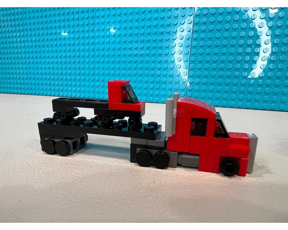 LEGO MOC Micro tractor trailer, Fireball and flatbed by medleyj ...