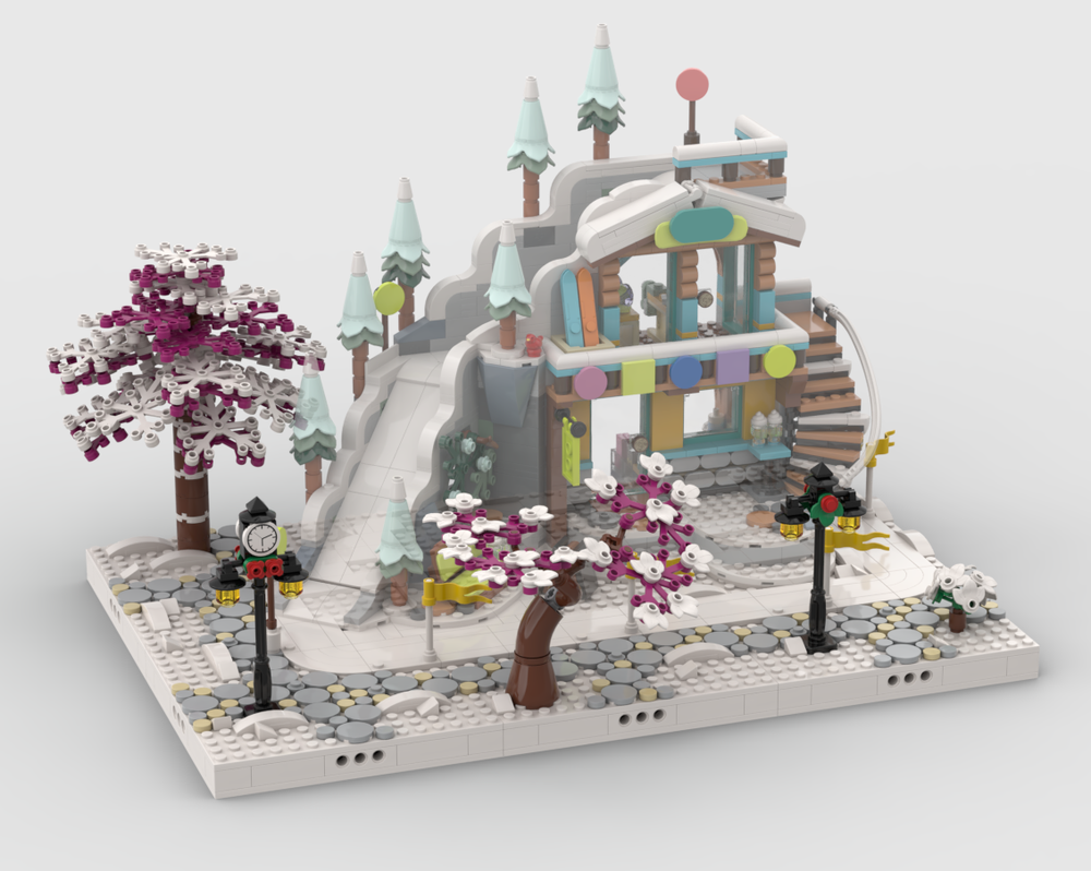 LEGO MOC Winter Village - Display for set 41756 - Holiday Ski Slope and ...