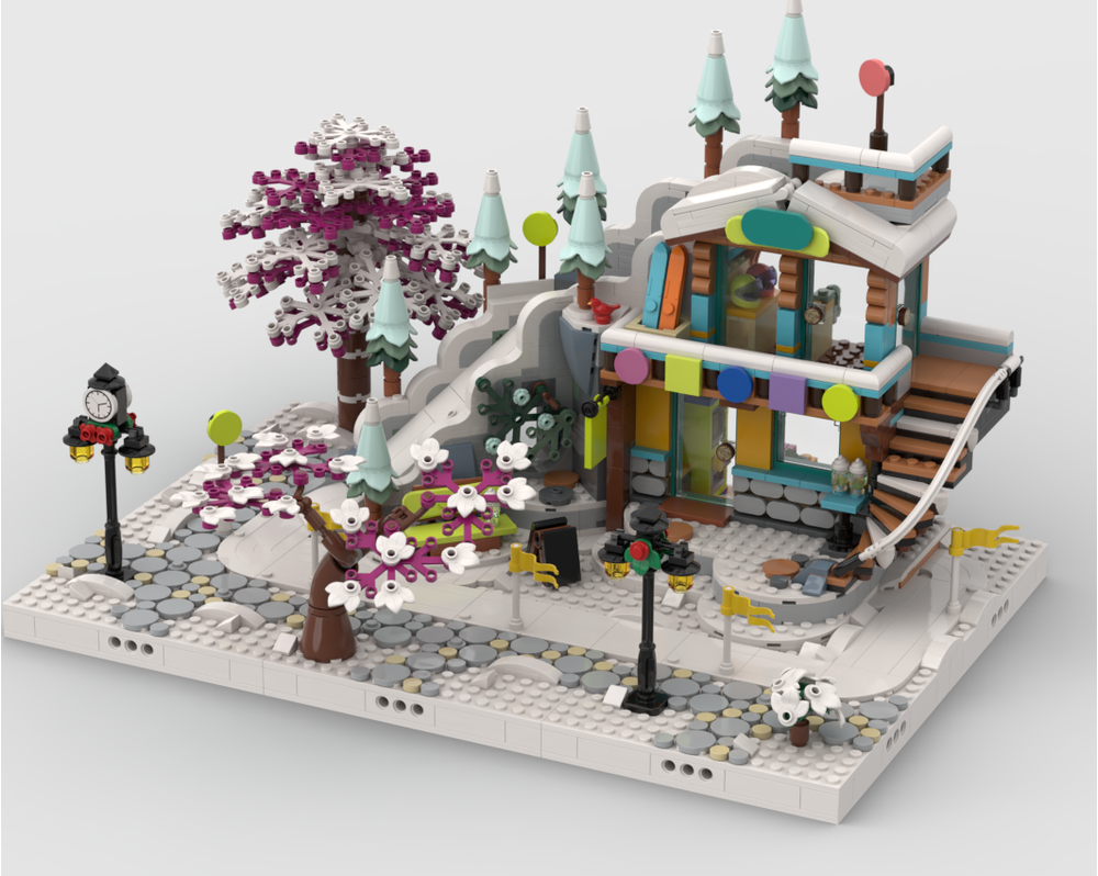 LEGO MOC Winter Village - Display for set 41756 - Holiday Ski Slope and ...