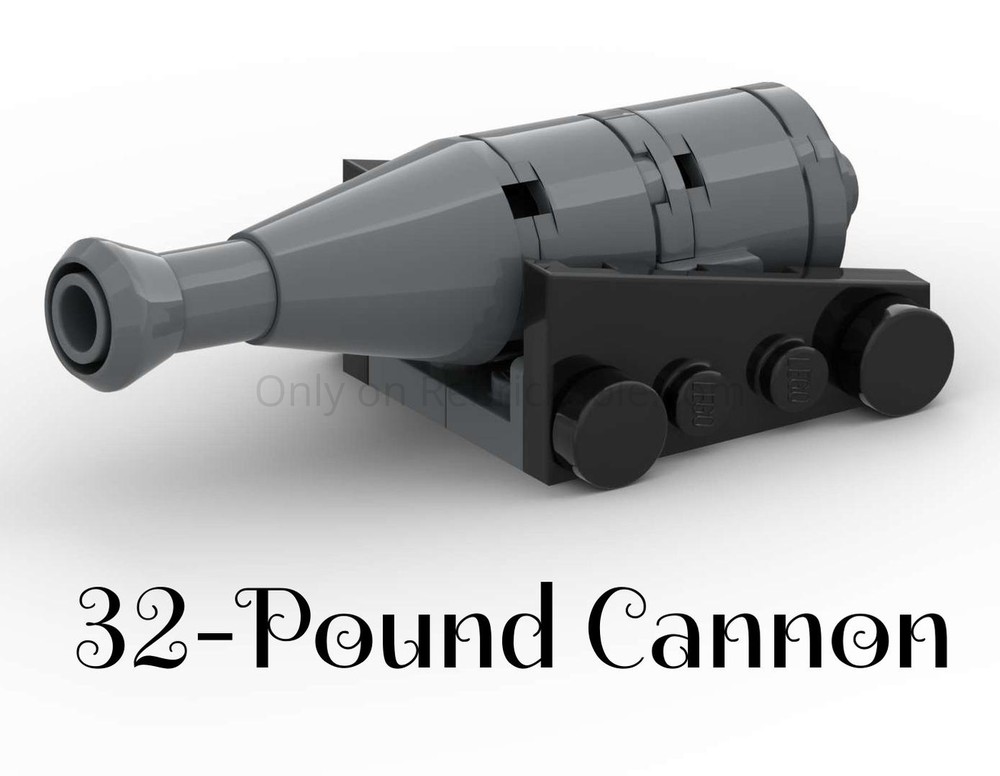 LEGO MOC 32-Pound Cannon by The Pirate Shipwright | Rebrickable - Build ...