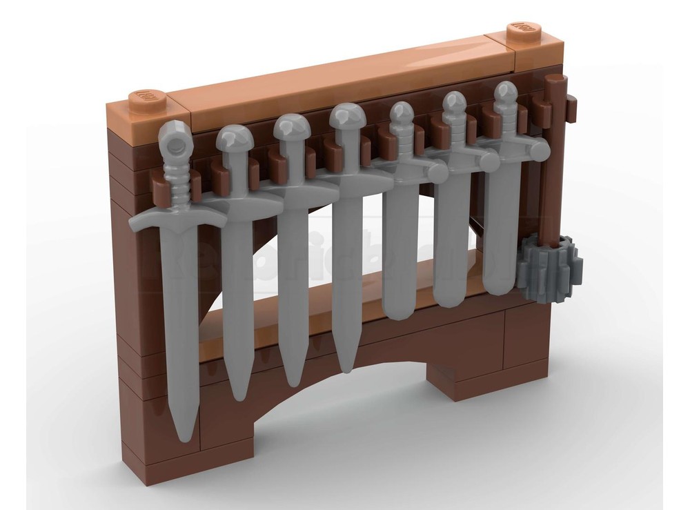LEGO MOC Medieval Weapon Racks by BrickCastleFan | Rebrickable - Build ...