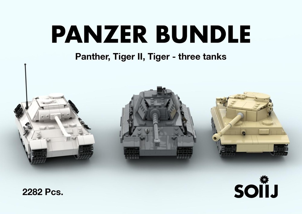 LEGO MOC Panzer Bundle - 1:35 Panther D, Henschel Tiger II, Tiger E by ...