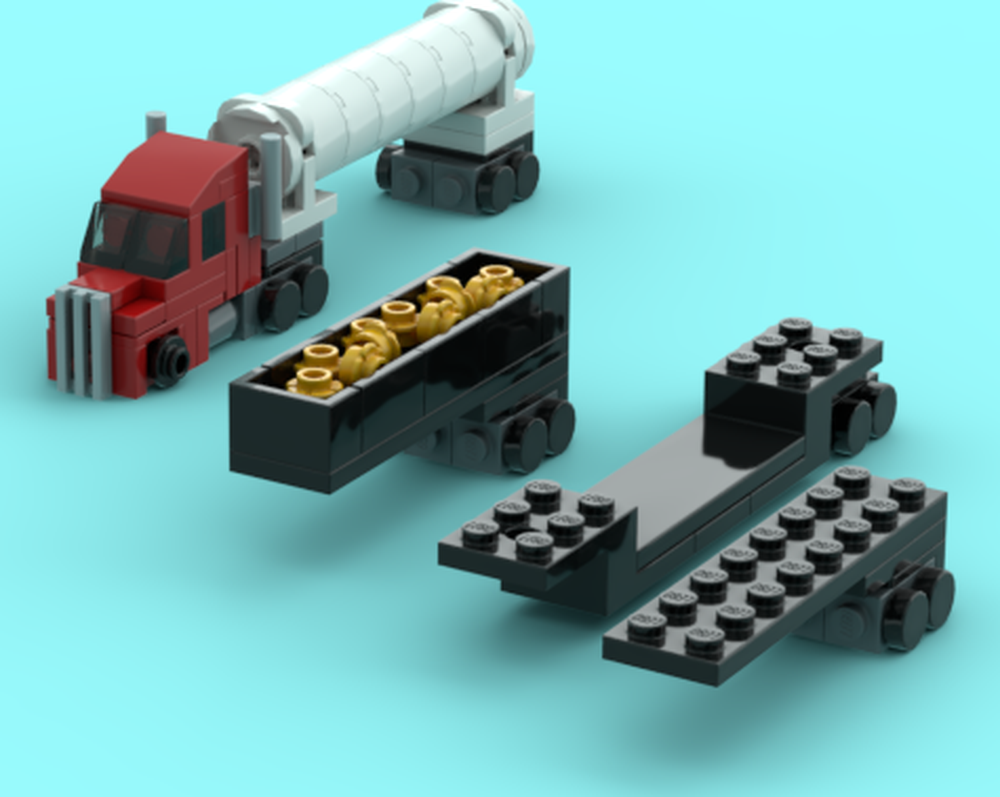 LEGO MOC-200688 Micro tractor trailer with trailer collection by ...
