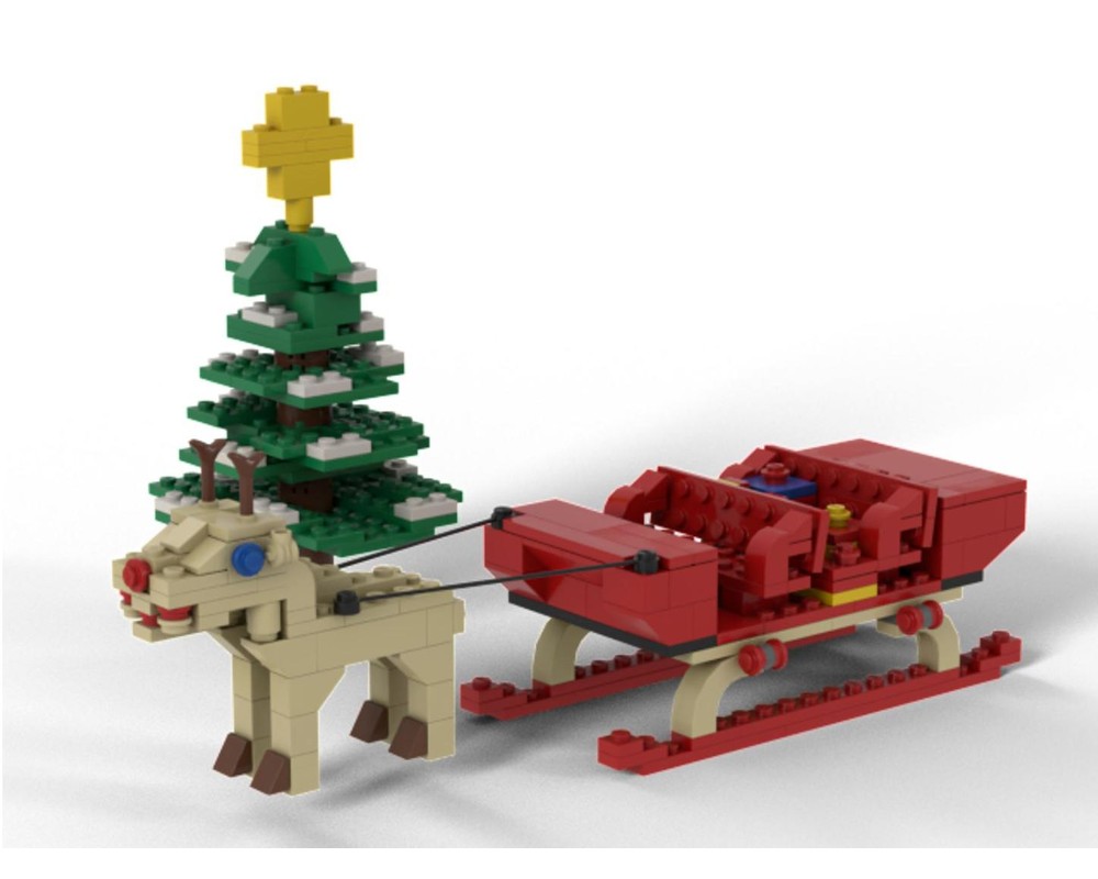 LEGO MOC Red Nosed Rudolf & his Sleight by Taran | Rebrickable - Build ...
