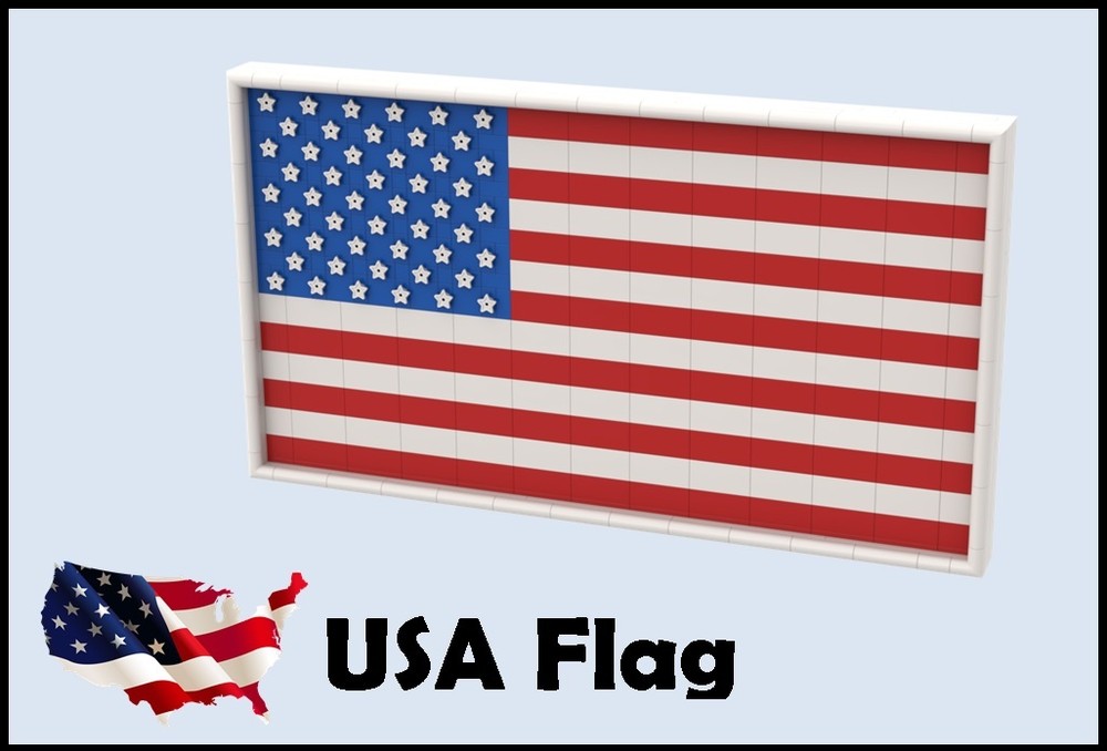 LEGO MOC USA Flag by BrickUniverse | Rebrickable - Build with LEGO