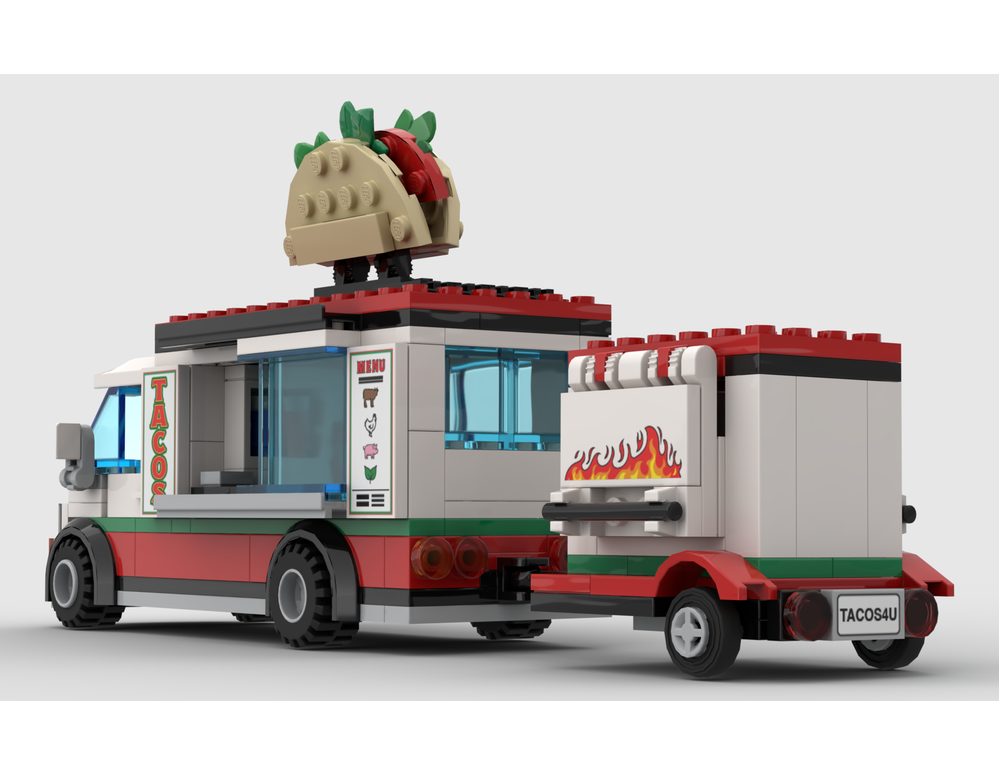 LEGO MOC Taco Truck & Salsa Bar by sydtropolis | Rebrickable - Build ...